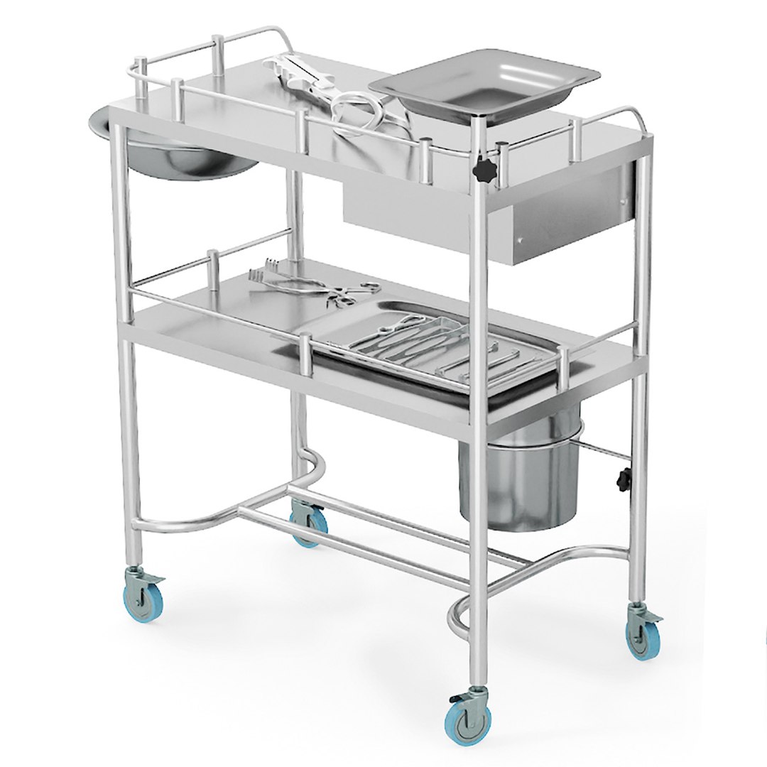 Medical Cart With Obstetrical Forceps And Instruments Model ...