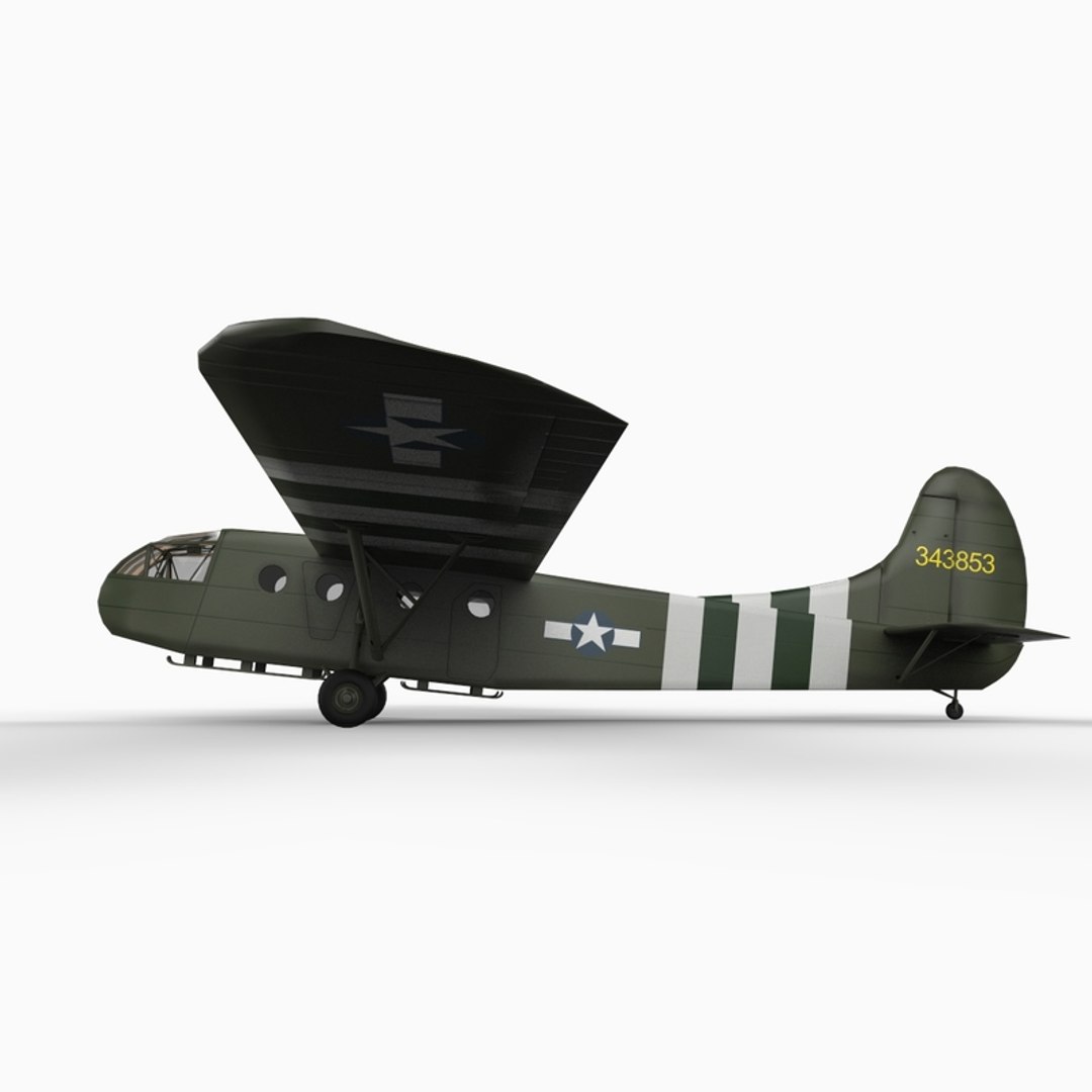 Waco Cg 4a Glider 3d Model