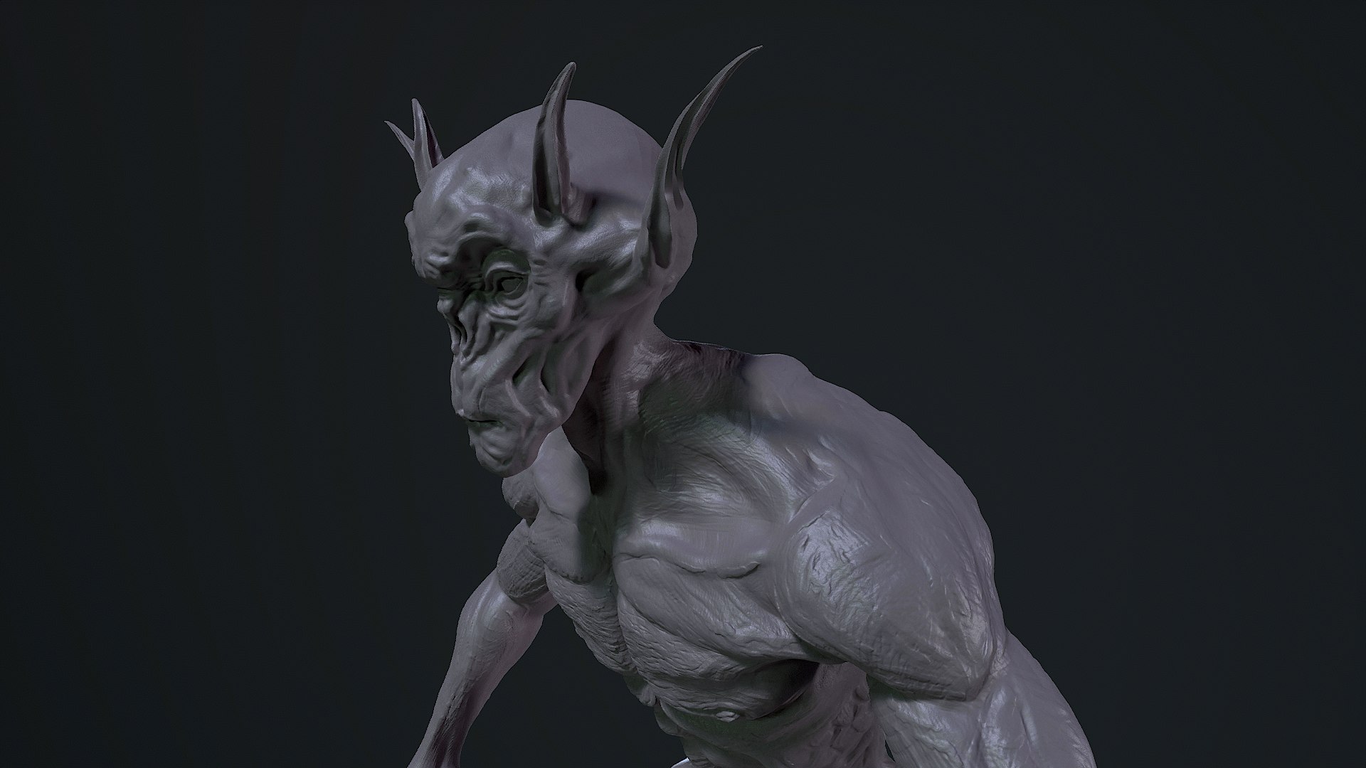 3D Alien Demon Creature- High-Detail STLOBJ 3D Model For 3D Printing ...