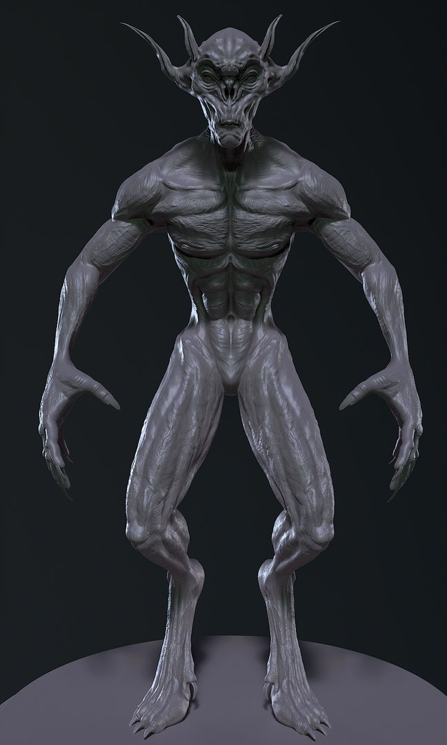 3D Alien Demon Creature- High-Detail STLOBJ 3D Model For 3D Printing ...