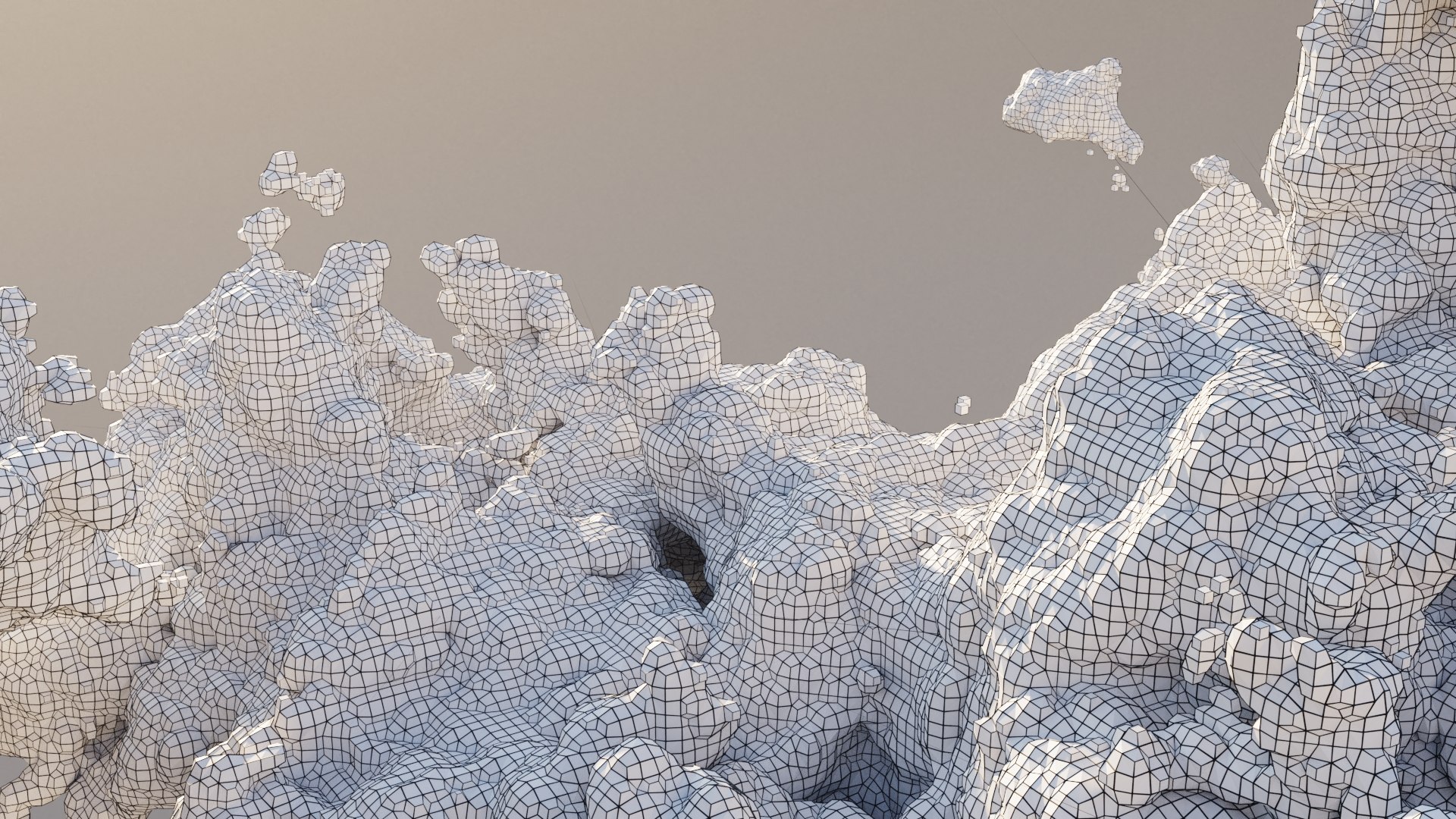 3D Model Cloud Polygon Blender 7 - TurboSquid 1895804