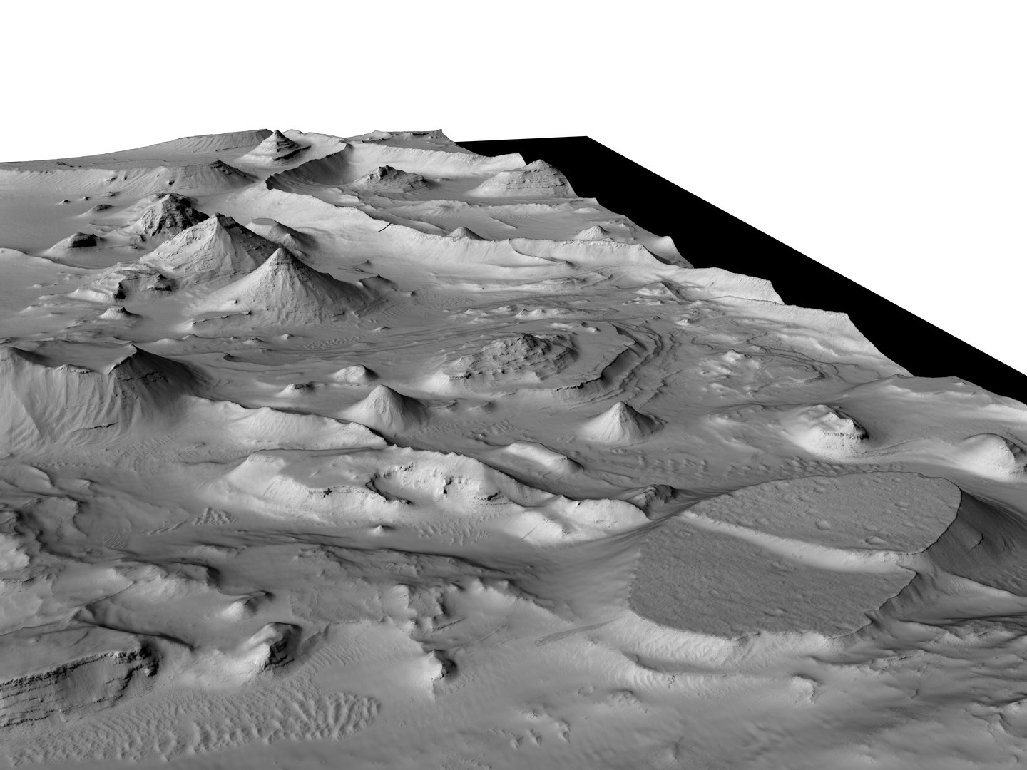 3D MARS VR - Layered Deposits In Crater In Arabia Terra - TurboSquid 1969173