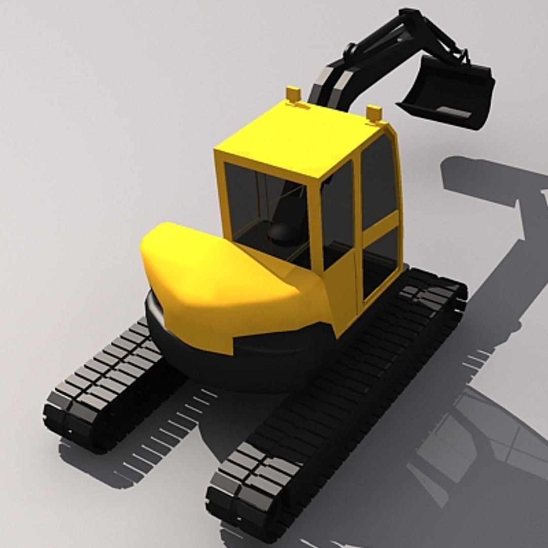 3d Compact Excavator Model
