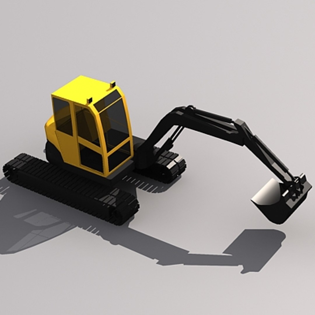 3d Compact Excavator Model