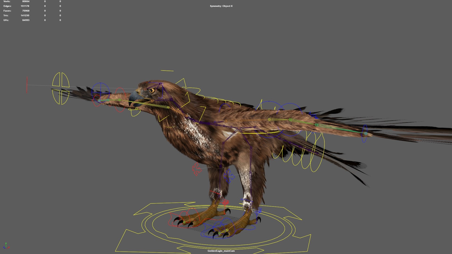 Realistic golden eagle rigged 3D model - TurboSquid 1511943