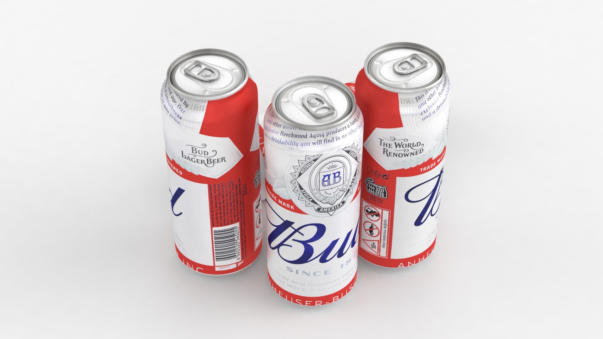 Beer Can Bud Lager 500ml 2022 3D - TurboSquid 1945116