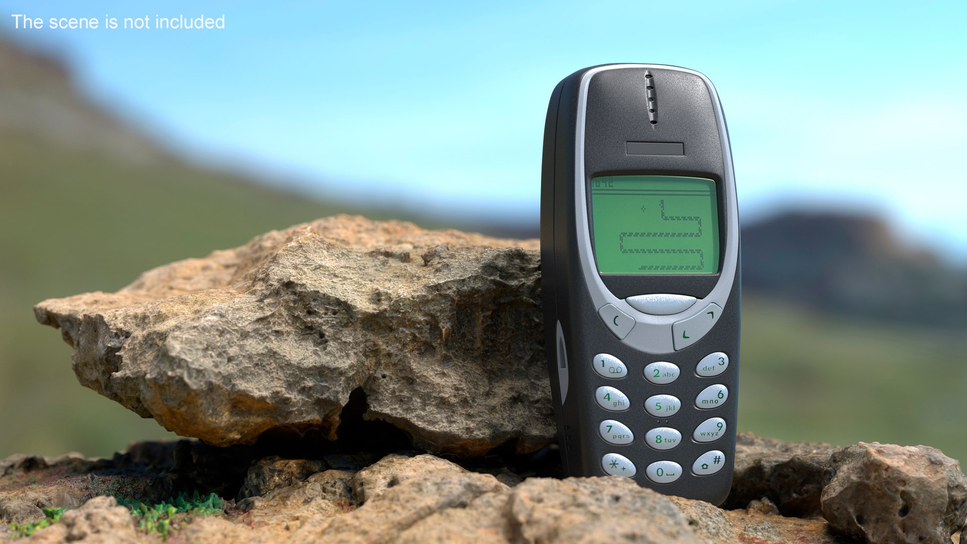 3D Cellular Phone Black Switched On - TurboSquid 2182890