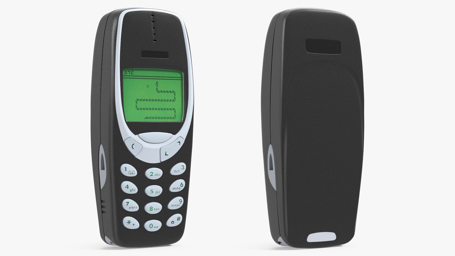 3D Cellular Phone Black Switched On - TurboSquid 2182890