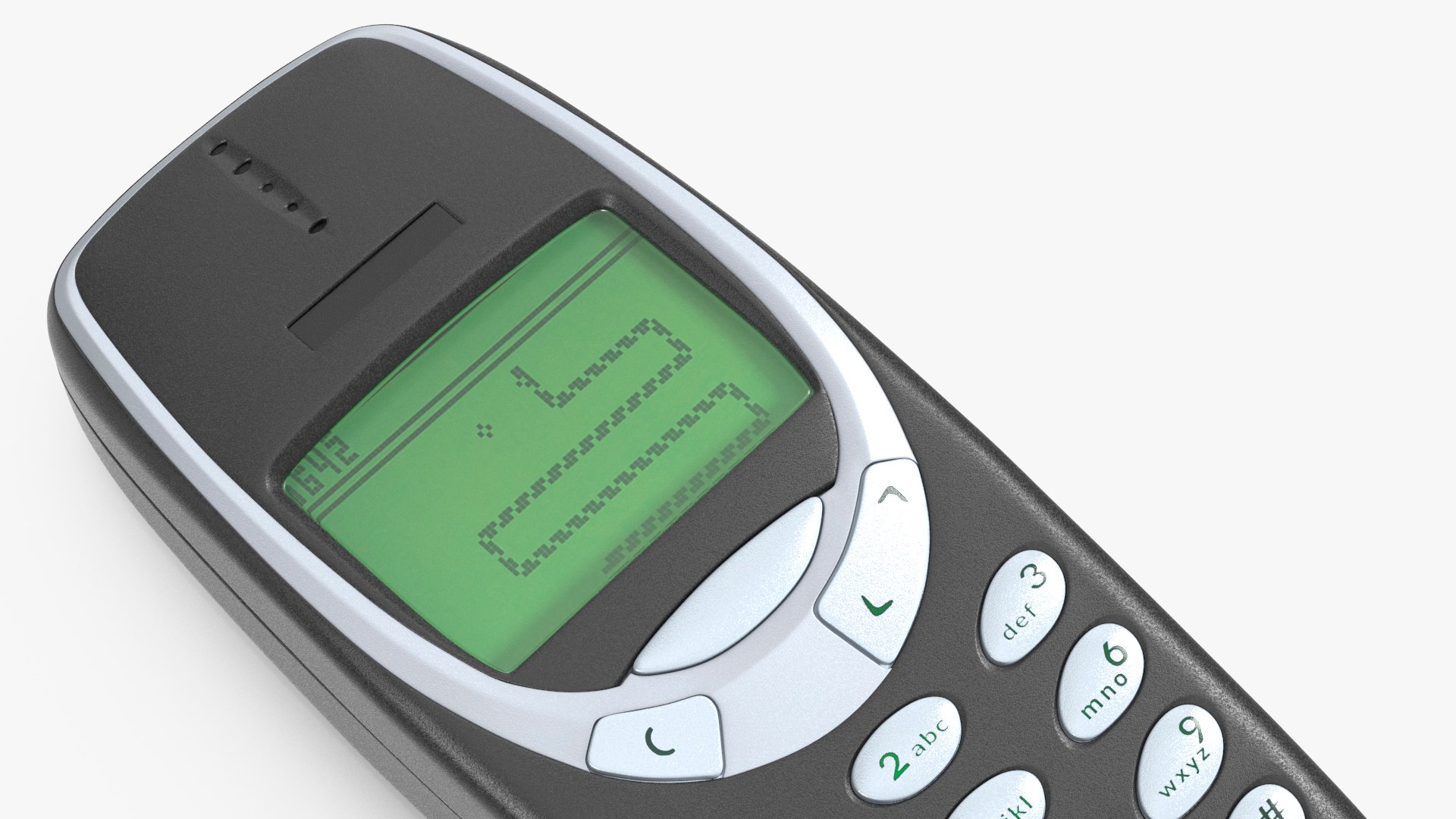 3D Cellular Phone Black Switched On - TurboSquid 2182890
