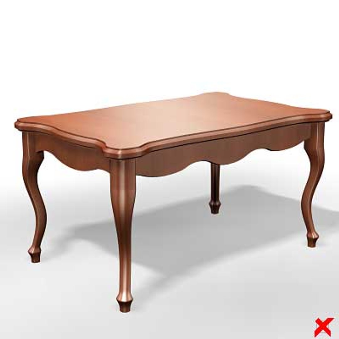 3d model table old fashioned