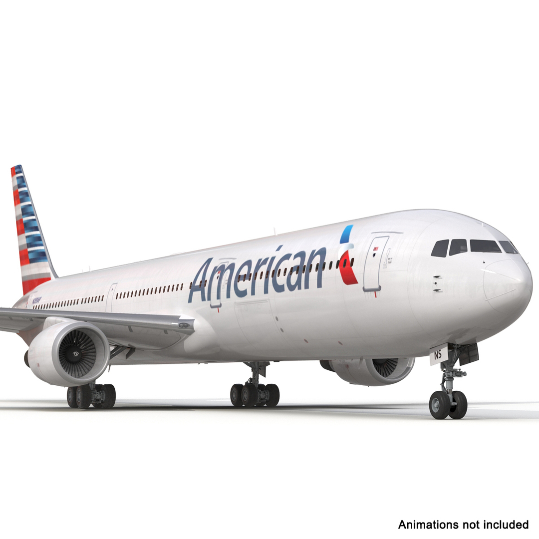 boeing 767 400er american airlines 3d max