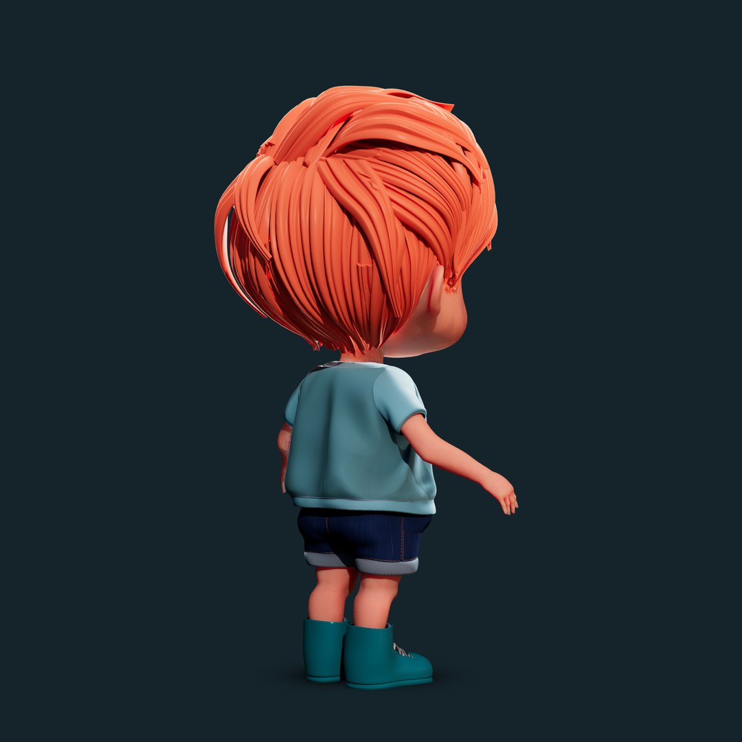 Cartoon Boy NoRig 3D model - TurboSquid 2180019