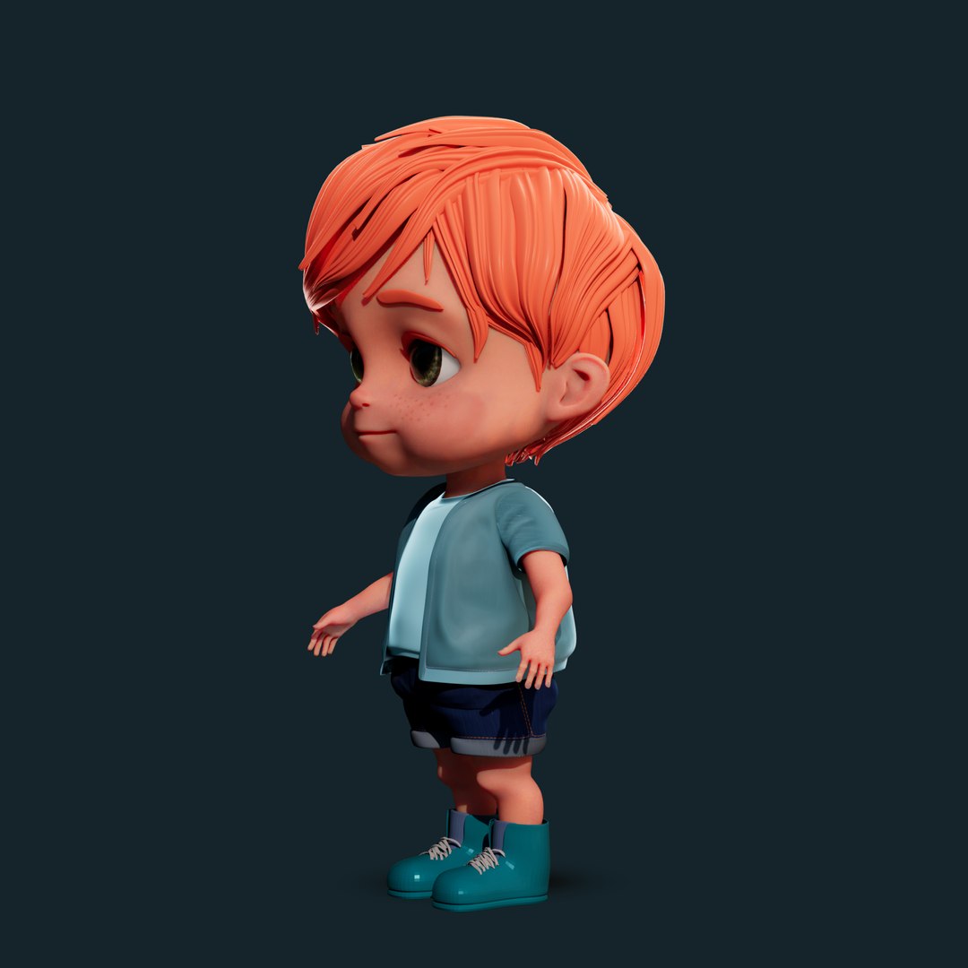 Cartoon Boy NoRig 3D model - TurboSquid 2180019
