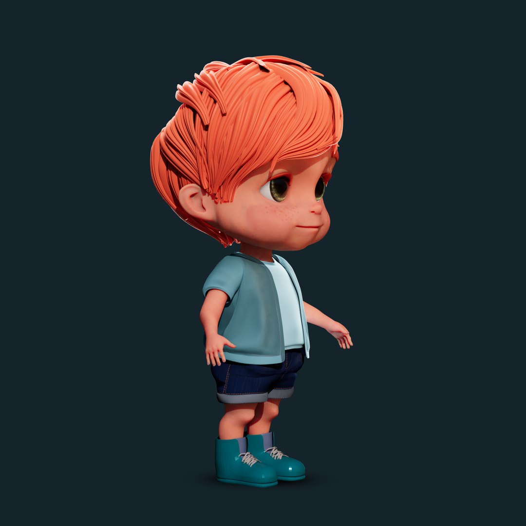 Cartoon Boy NoRig 3D model - TurboSquid 2180019