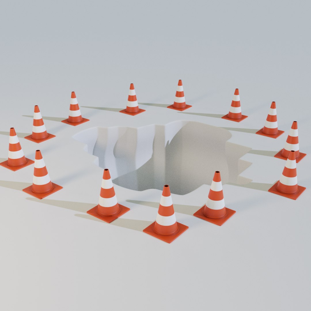 Traffic cone architectural model - TurboSquid 1440214