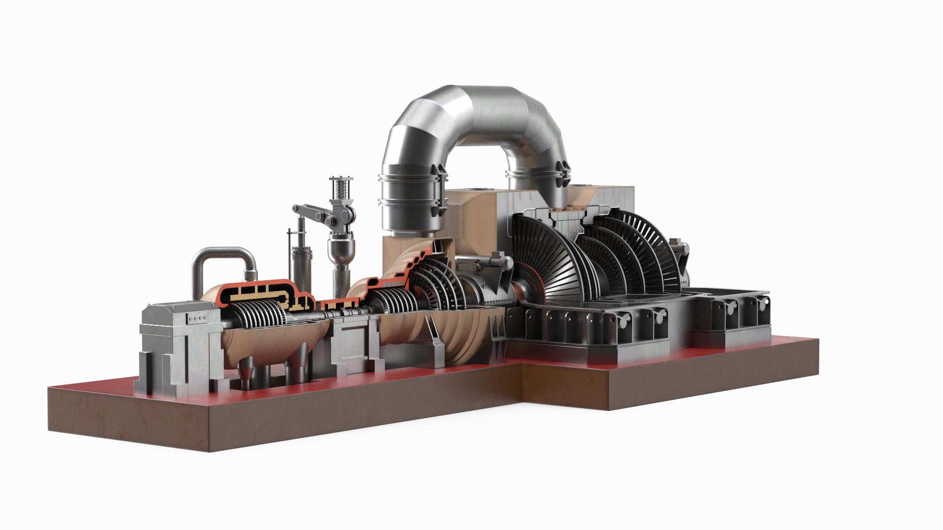 3D Steam Turbine Model - TurboSquid 2271633