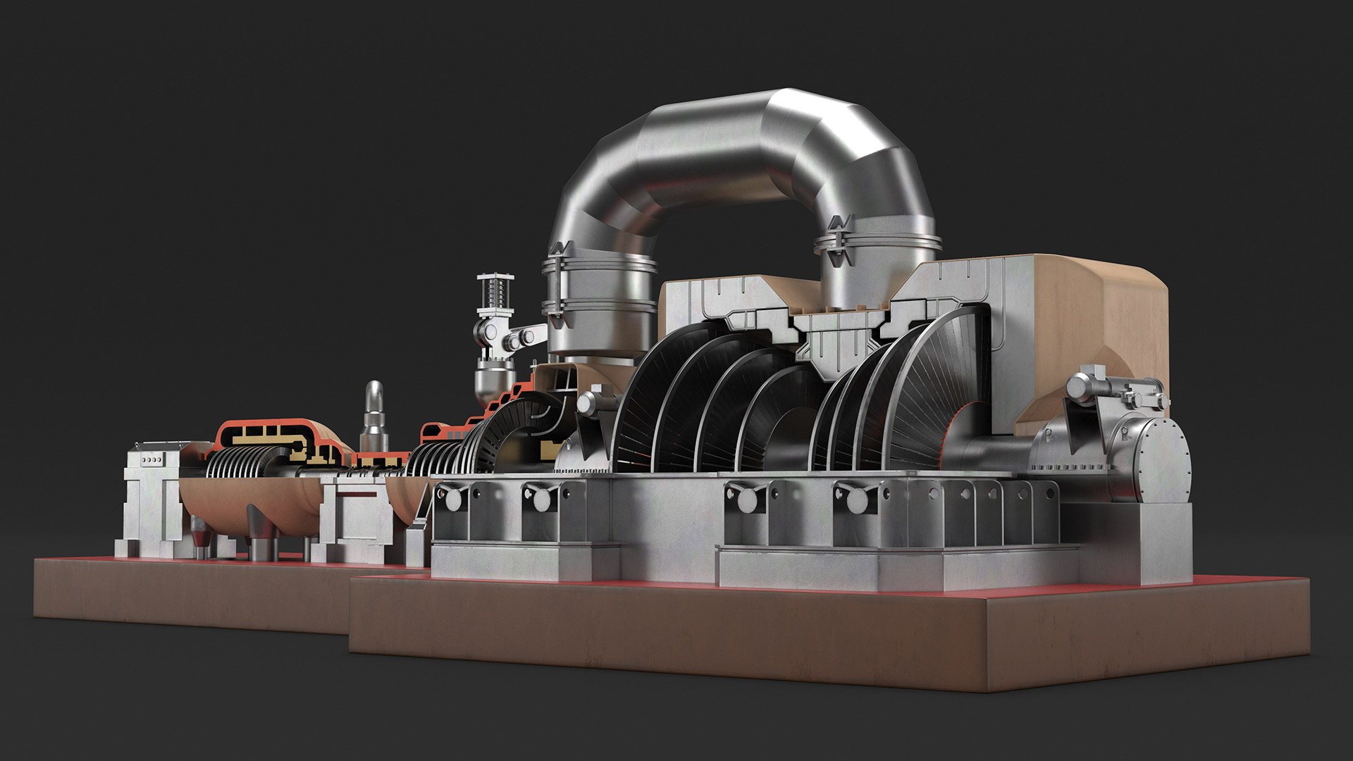 3D Steam Turbine Model - TurboSquid 2271633