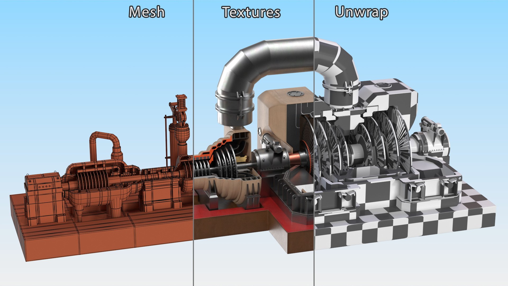 3D Steam Turbine Model - TurboSquid 2271633
