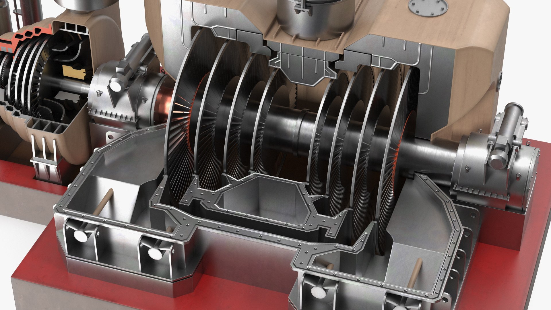 3D Steam Turbine Model - TurboSquid 2271633