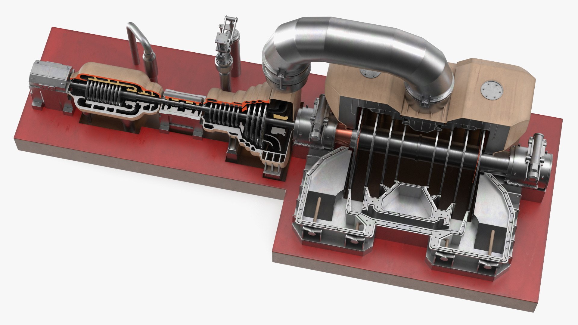 3D Steam Turbine Model - TurboSquid 2271633