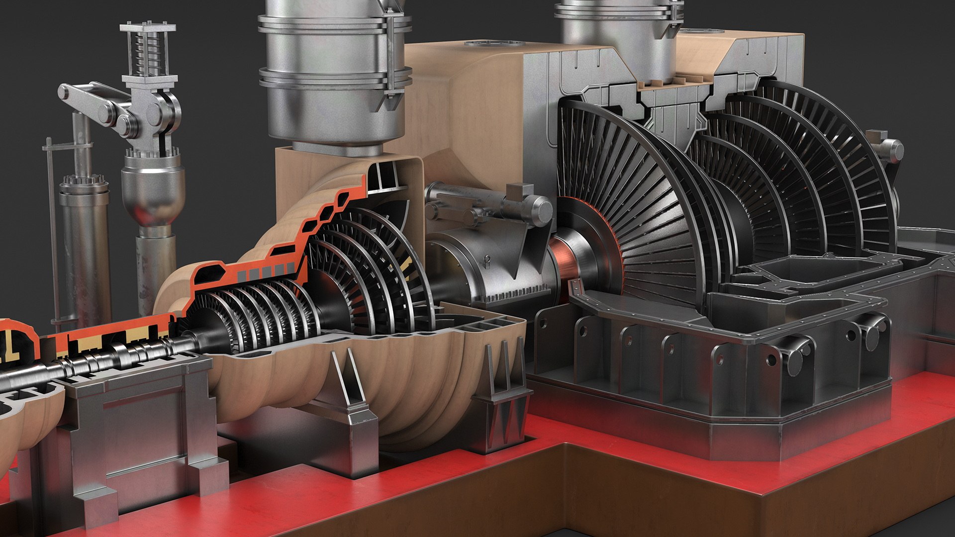 3D Steam Turbine Model - TurboSquid 2271633