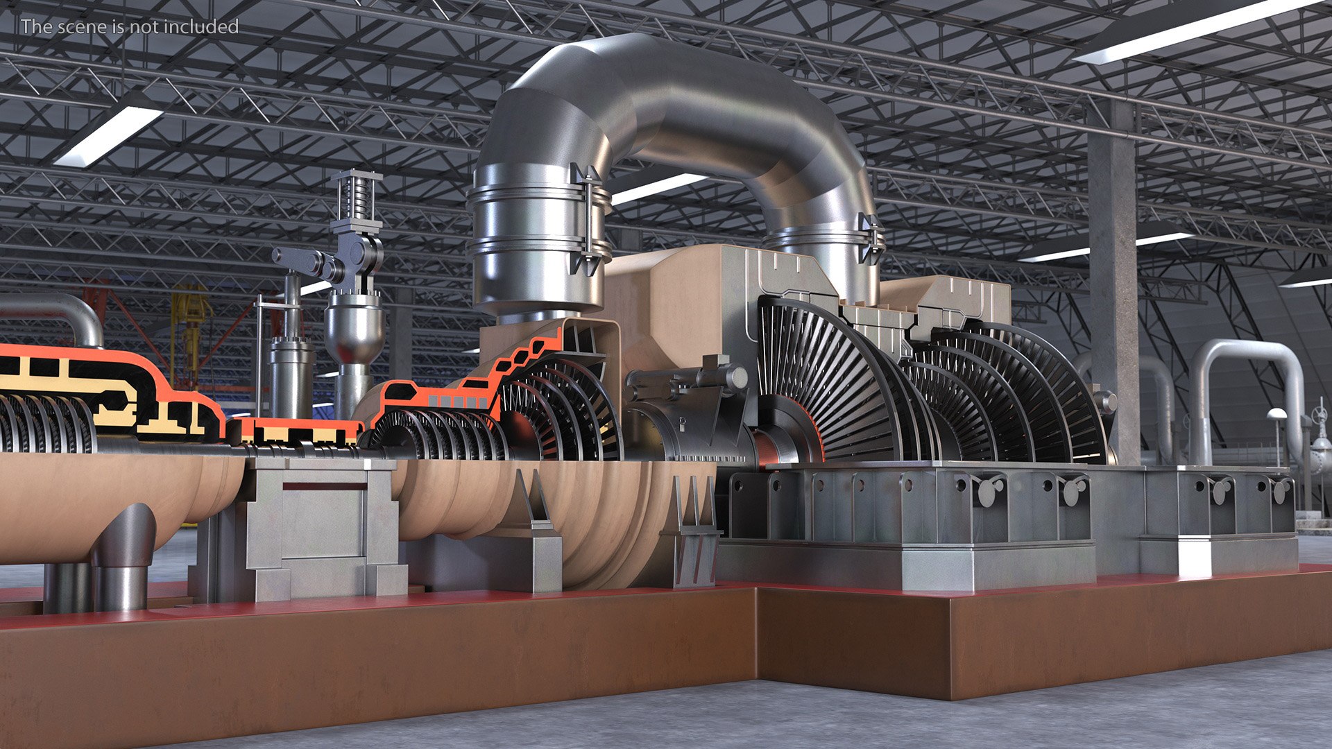 3D Steam Turbine Model - TurboSquid 2271633