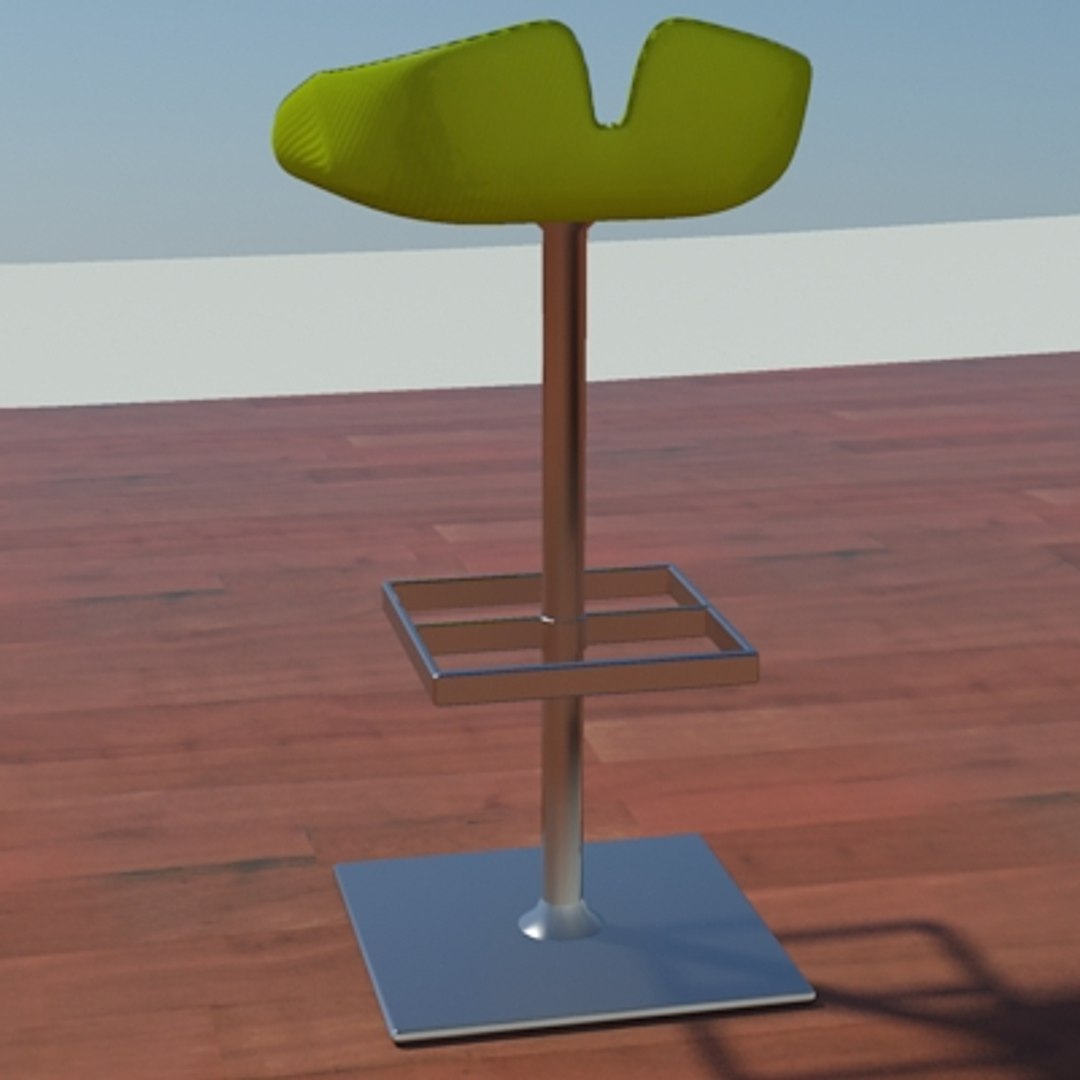 3d fjord stool square green