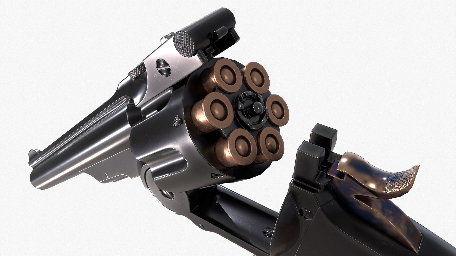 3D Smith Wesson Model 3 Russian - TurboSquid 1966255