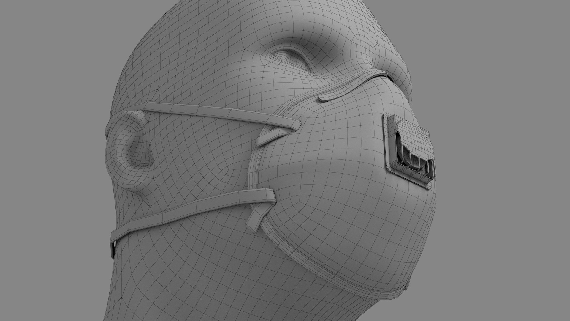 3D N95 Particulate Respirator Mask - TurboSquid 1525777