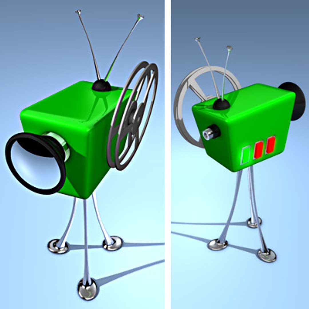 Comic Cartoon Camera 3d Model