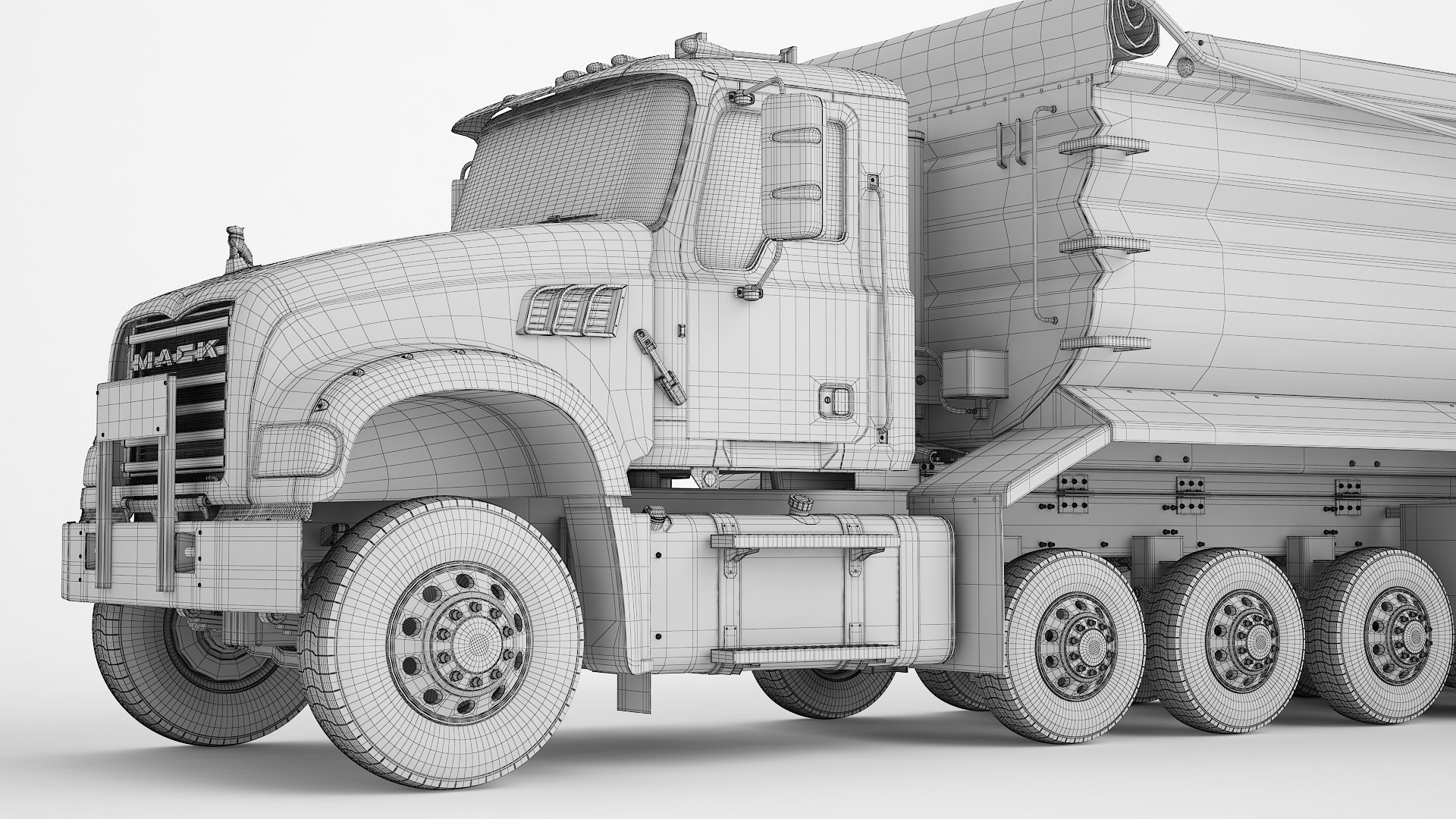 3D Model Mack 2021 Granite MHD Truck Super Dump 04 - TurboSquid 2075591