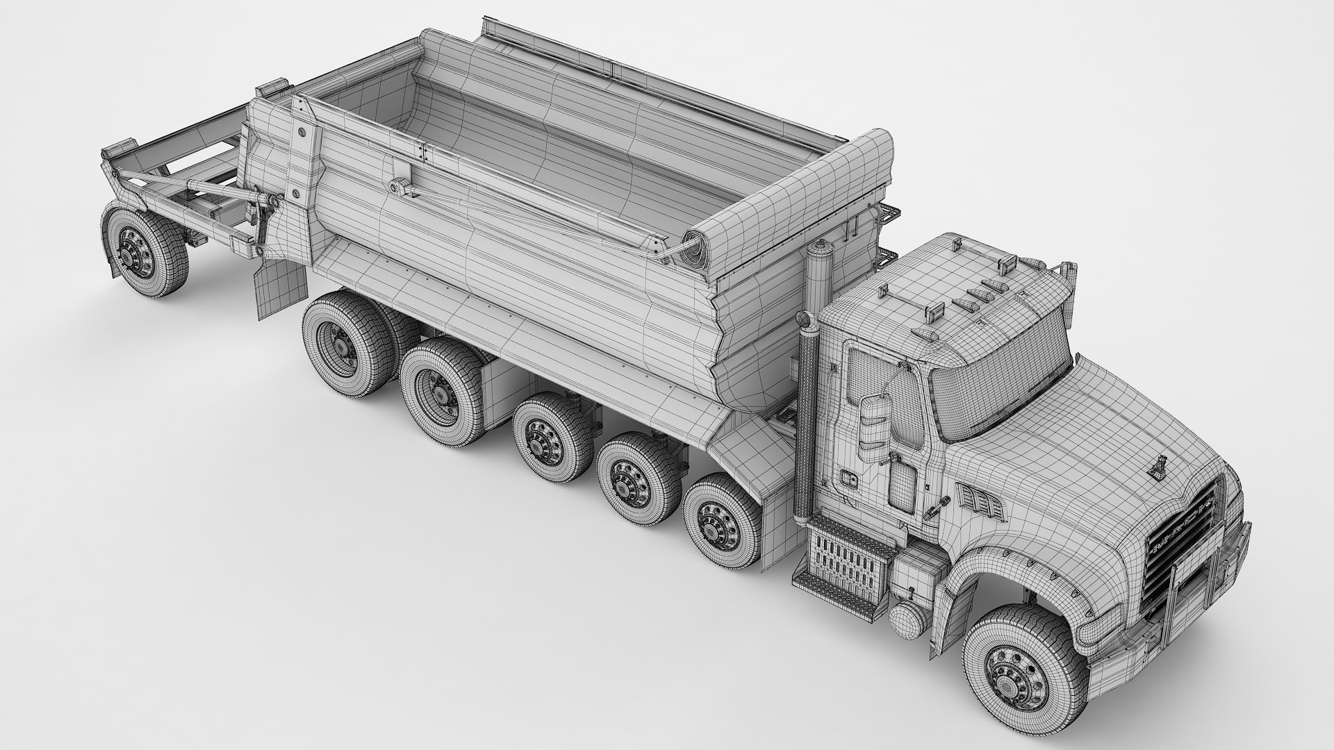 3D Model Mack 2021 Granite MHD Truck Super Dump 04 - TurboSquid 2075591