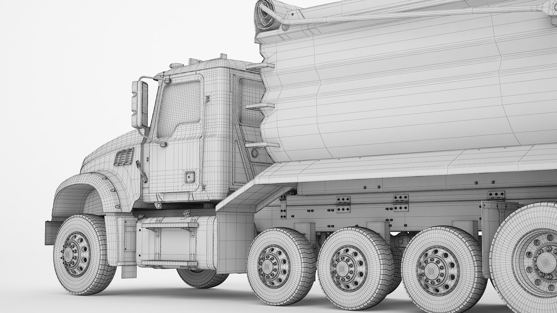 3D Model Mack 2021 Granite MHD Truck Super Dump 04 - TurboSquid 2075591