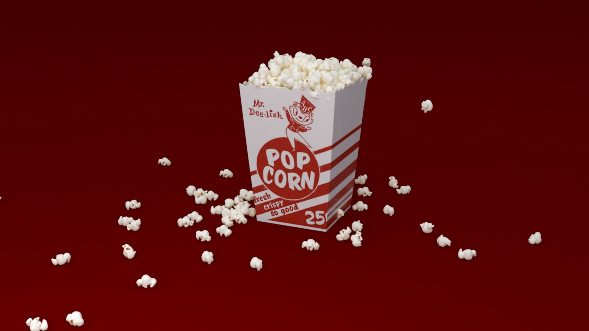 Popcorn 3d Model