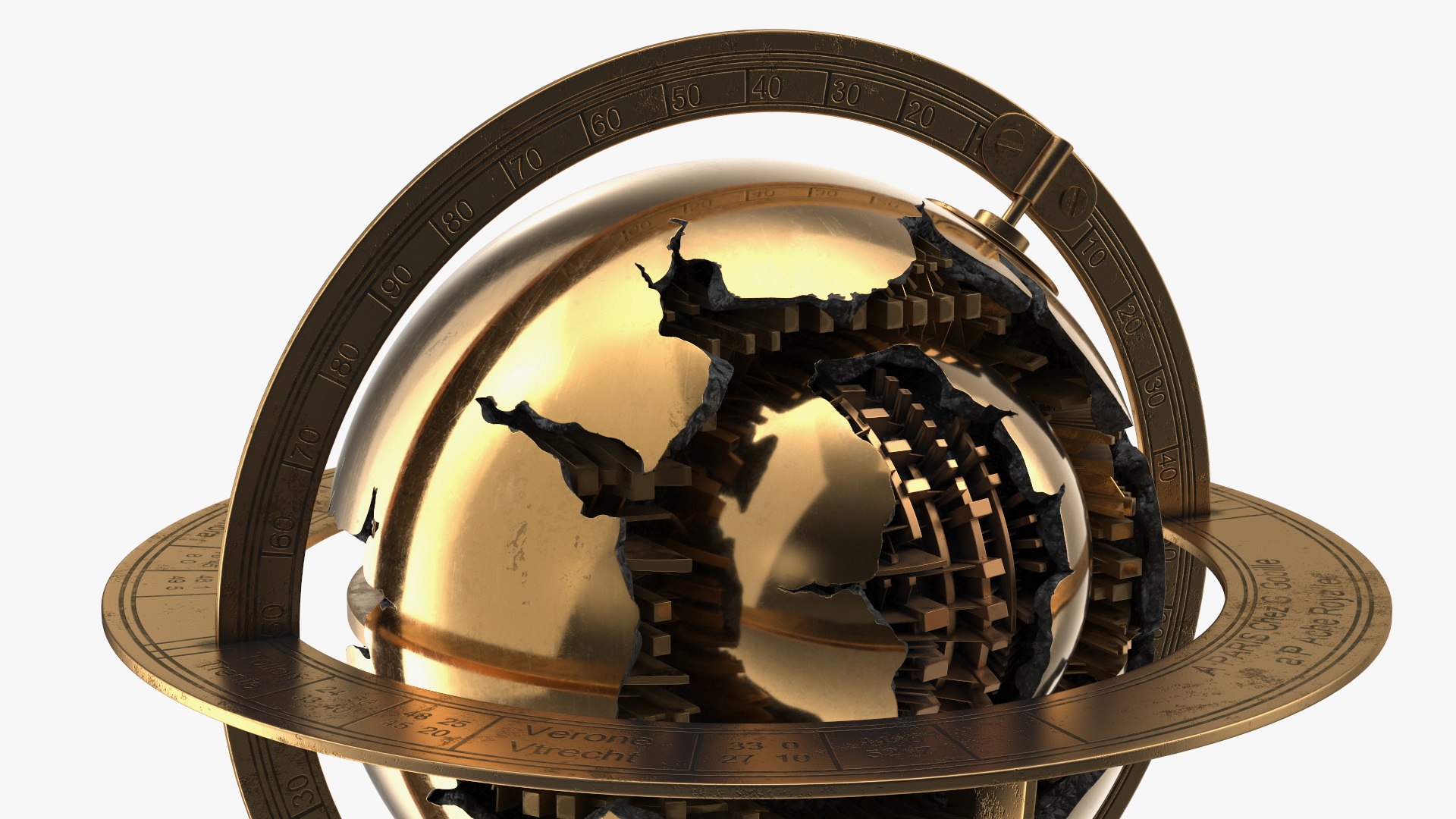 Antique Armillary Sphere In Glass Display Case 3D Model - TurboSquid ...