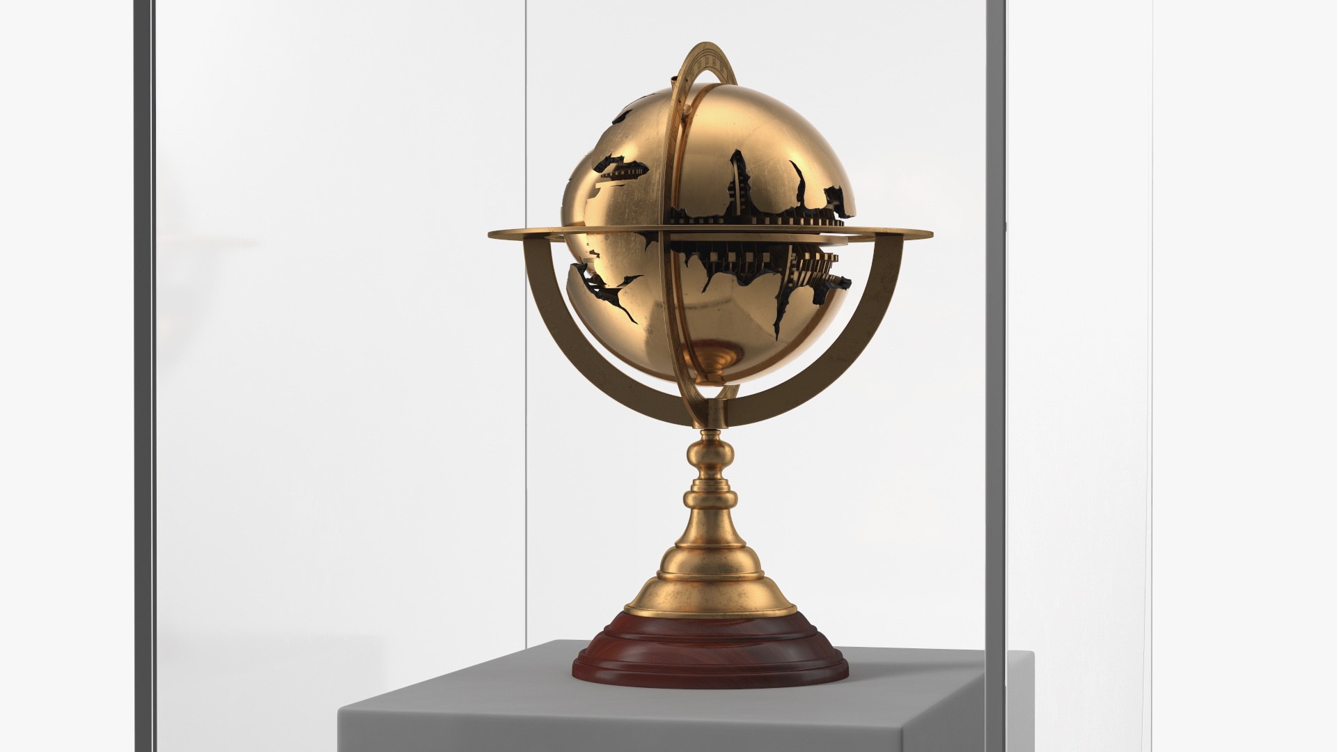 Antique Armillary Sphere In Glass Display Case 3D Model - TurboSquid ...