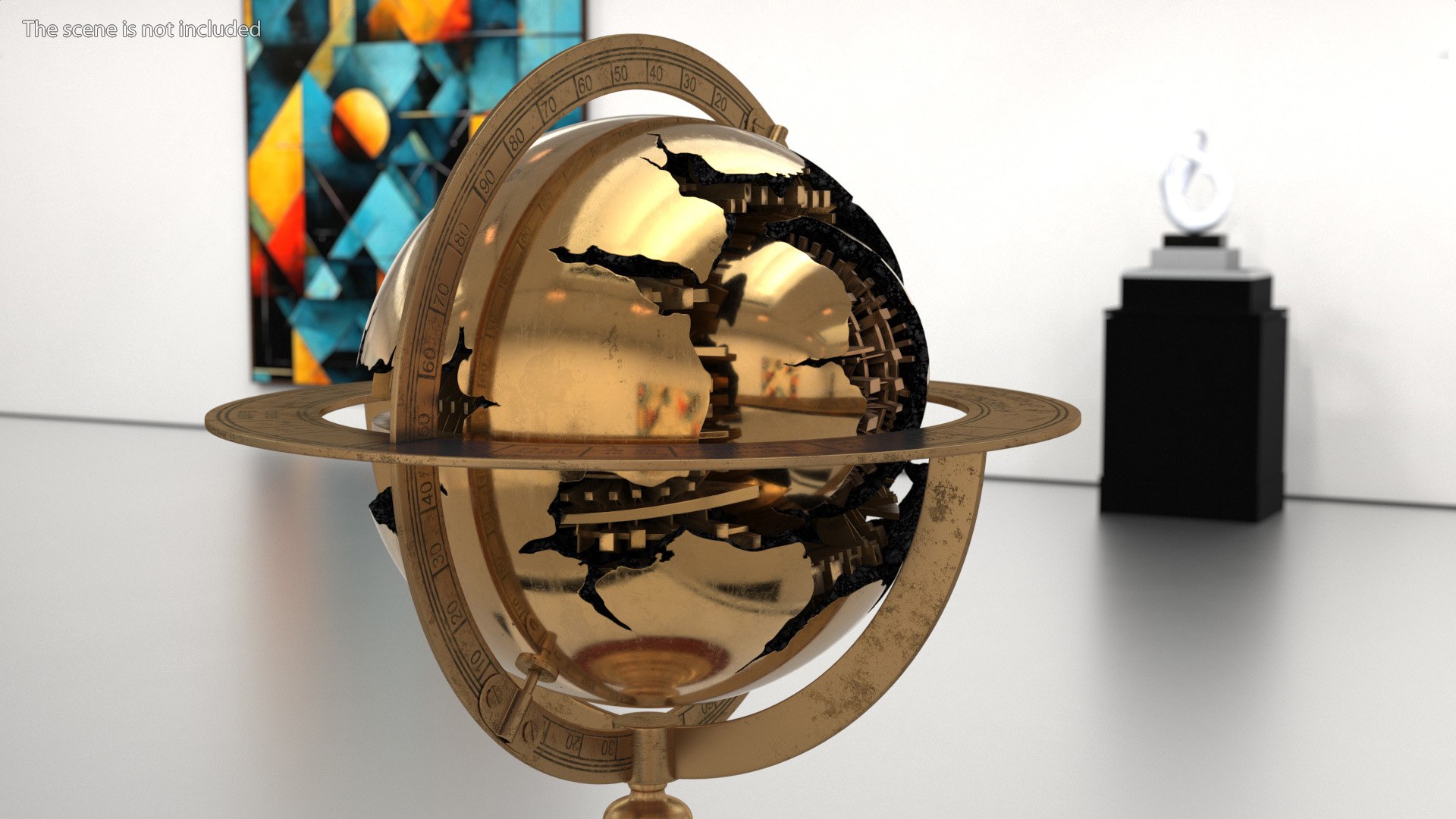 Antique Armillary Sphere In Glass Display Case 3D Model - TurboSquid ...