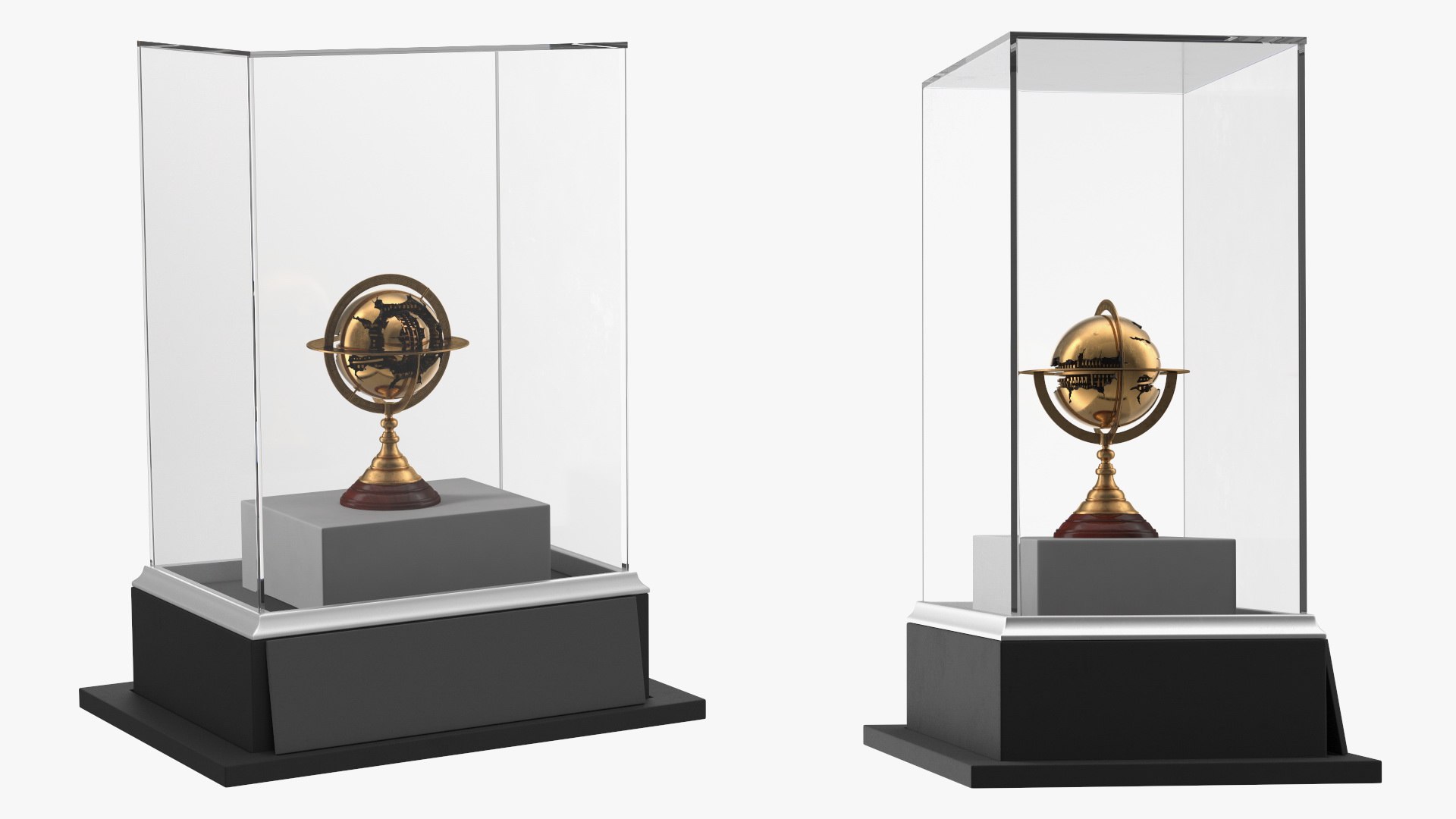 Antique Armillary Sphere In Glass Display Case 3D Model - TurboSquid ...