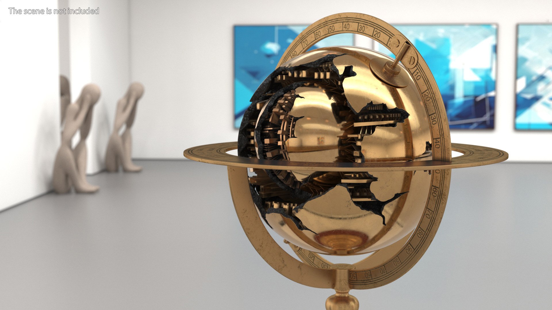Antique Armillary Sphere In Glass Display Case 3D Model - TurboSquid ...