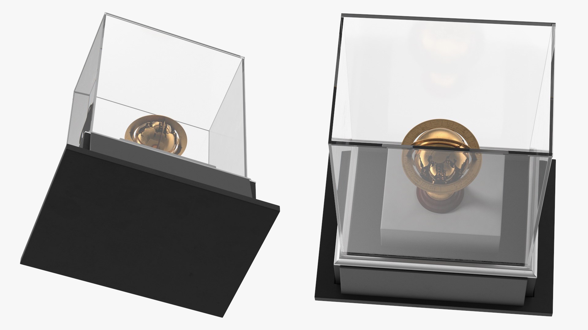 Antique Armillary Sphere In Glass Display Case 3D Model - TurboSquid ...