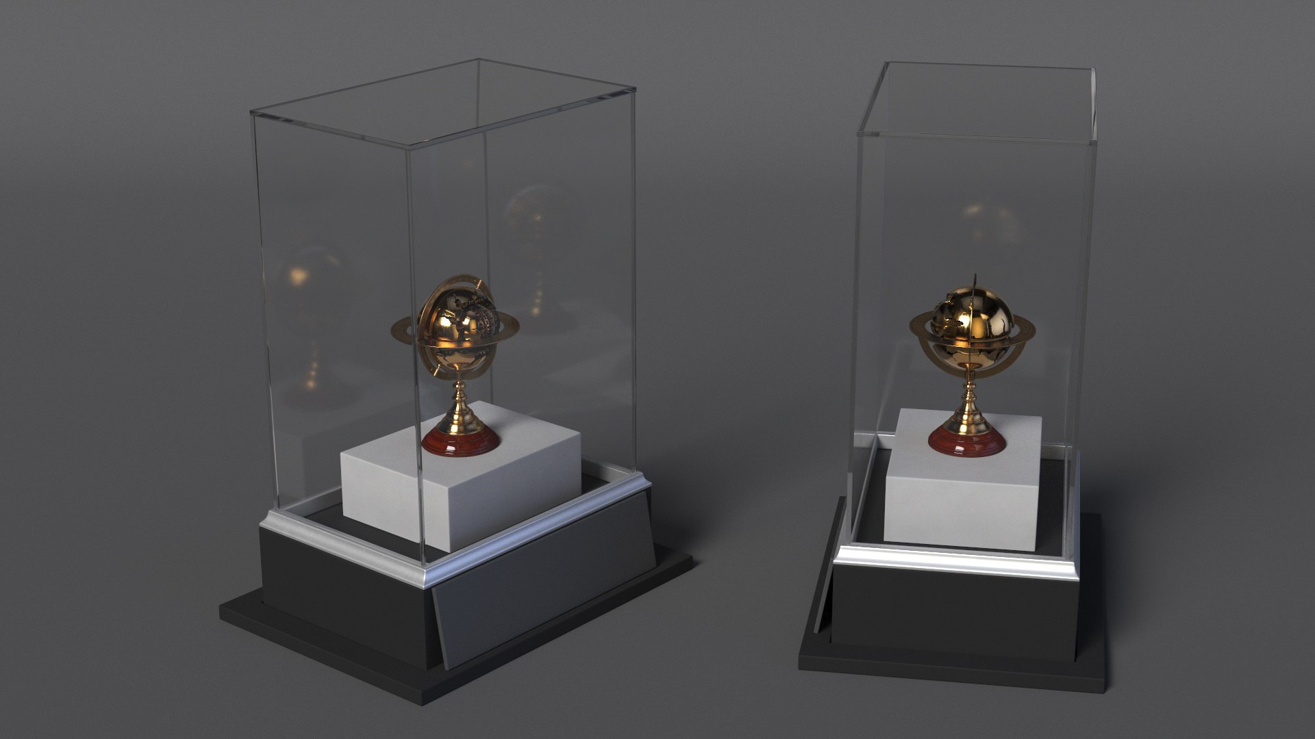 Antique Armillary Sphere In Glass Display Case 3D Model - TurboSquid ...