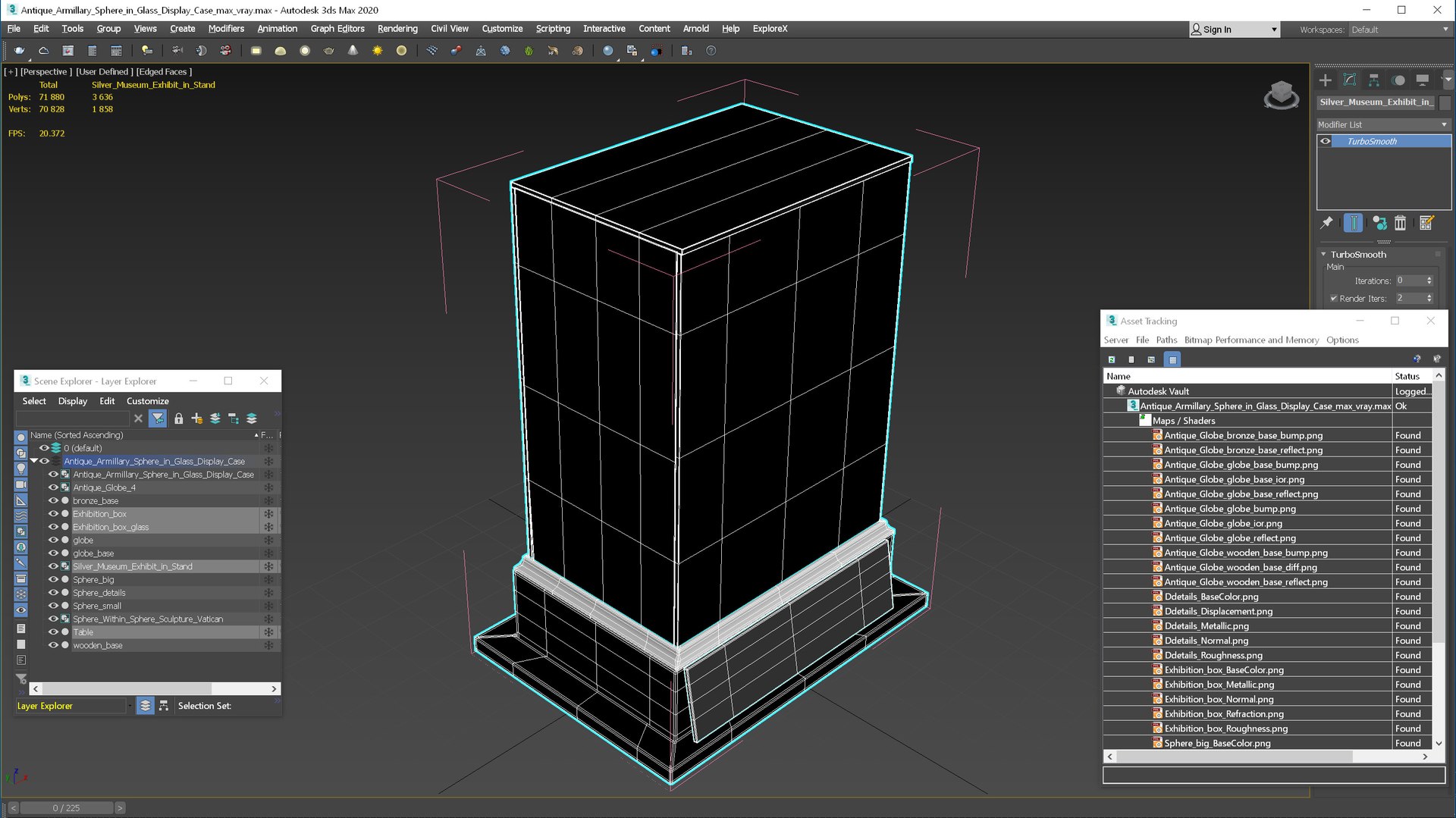 Antique Armillary Sphere In Glass Display Case 3D Model - TurboSquid ...