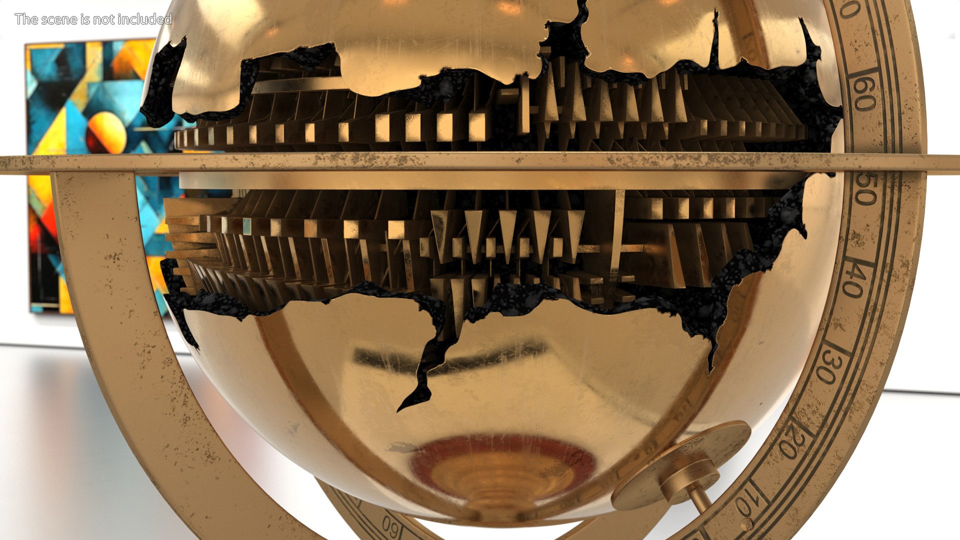 Antique Armillary Sphere In Glass Display Case 3D Model - TurboSquid ...