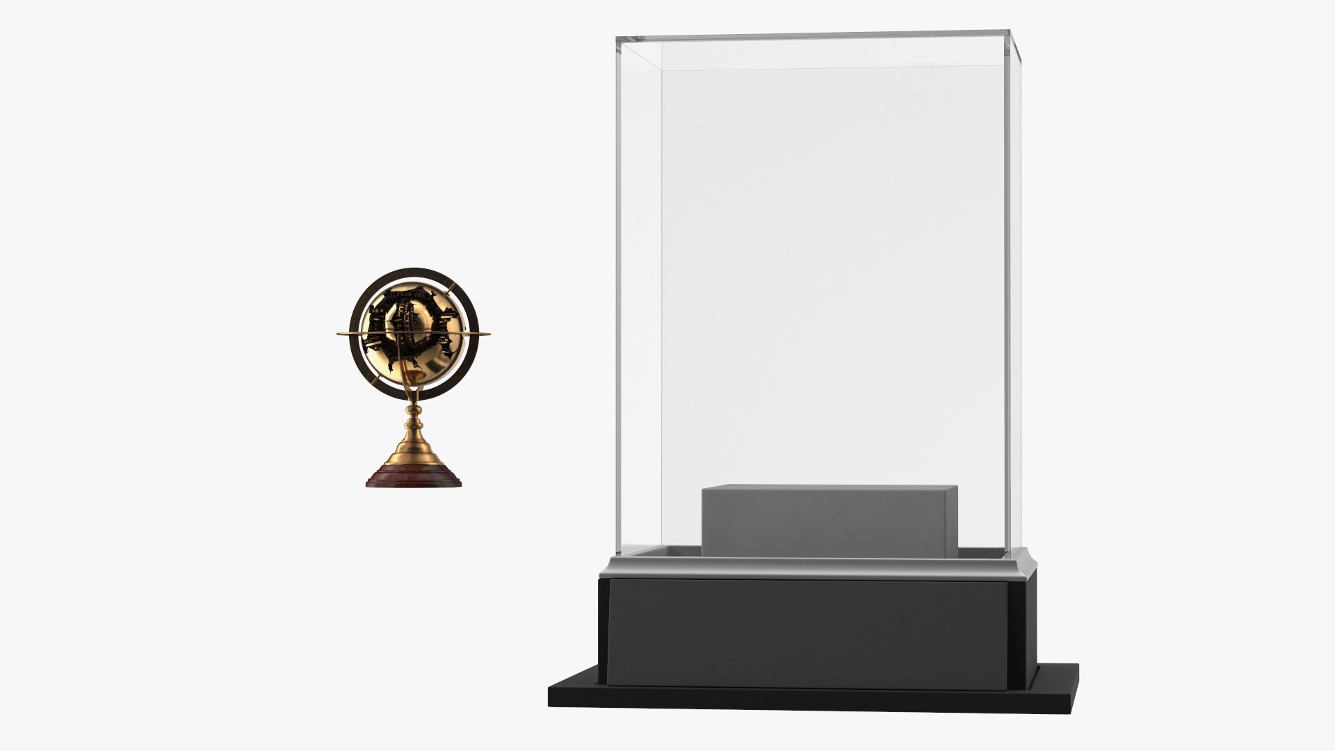 Antique Armillary Sphere In Glass Display Case 3D Model - TurboSquid ...