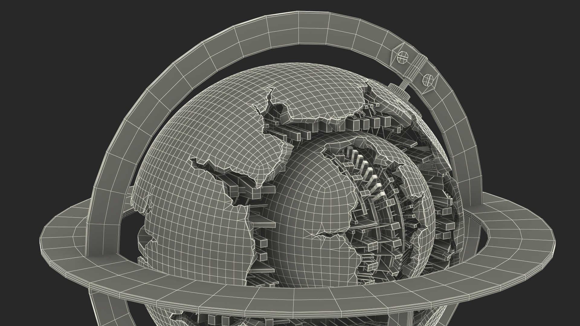 Antique Armillary Sphere In Glass Display Case 3D Model - TurboSquid ...