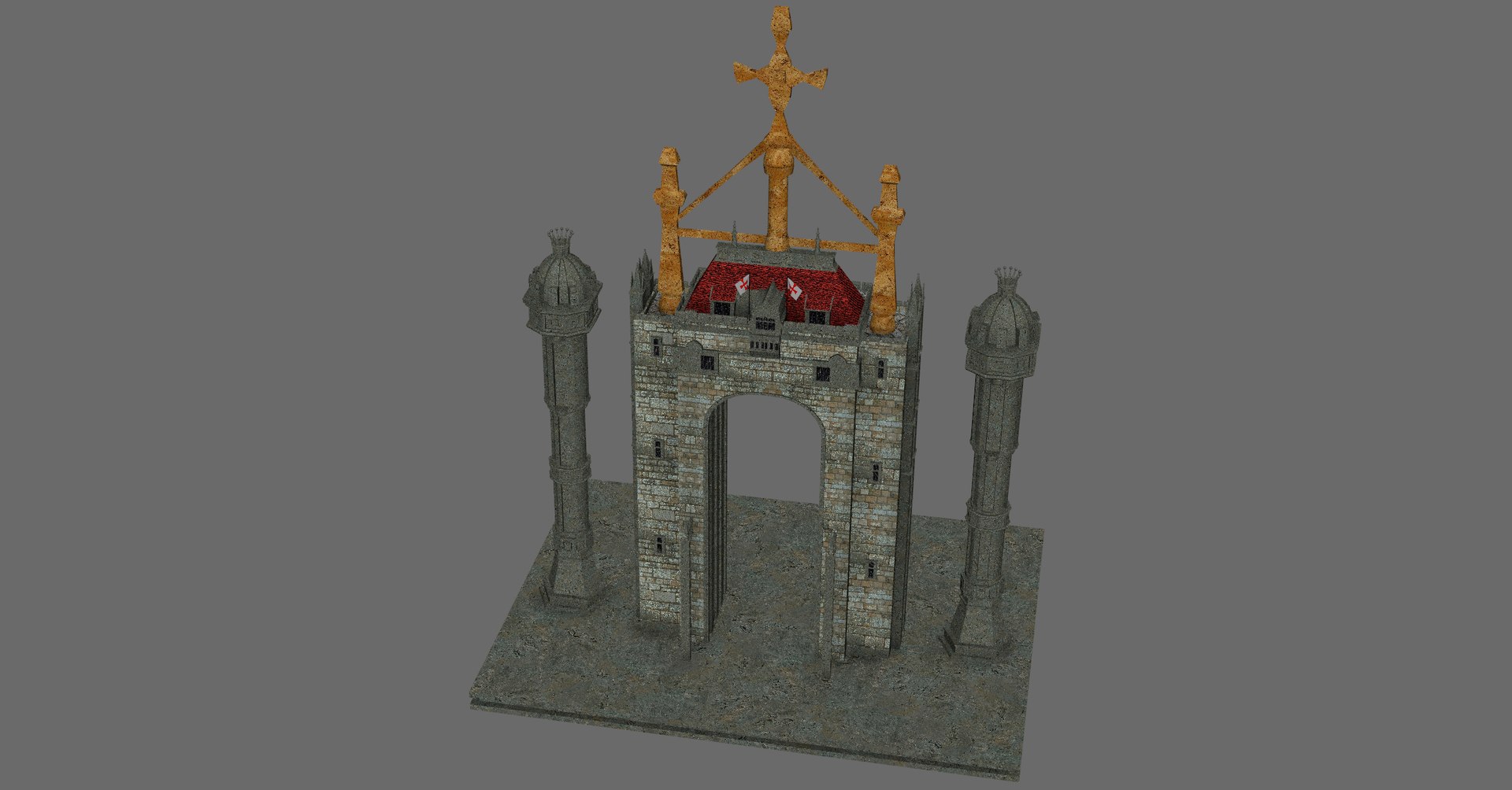 Free Ancient Gate 3D - TurboSquid 2198640
