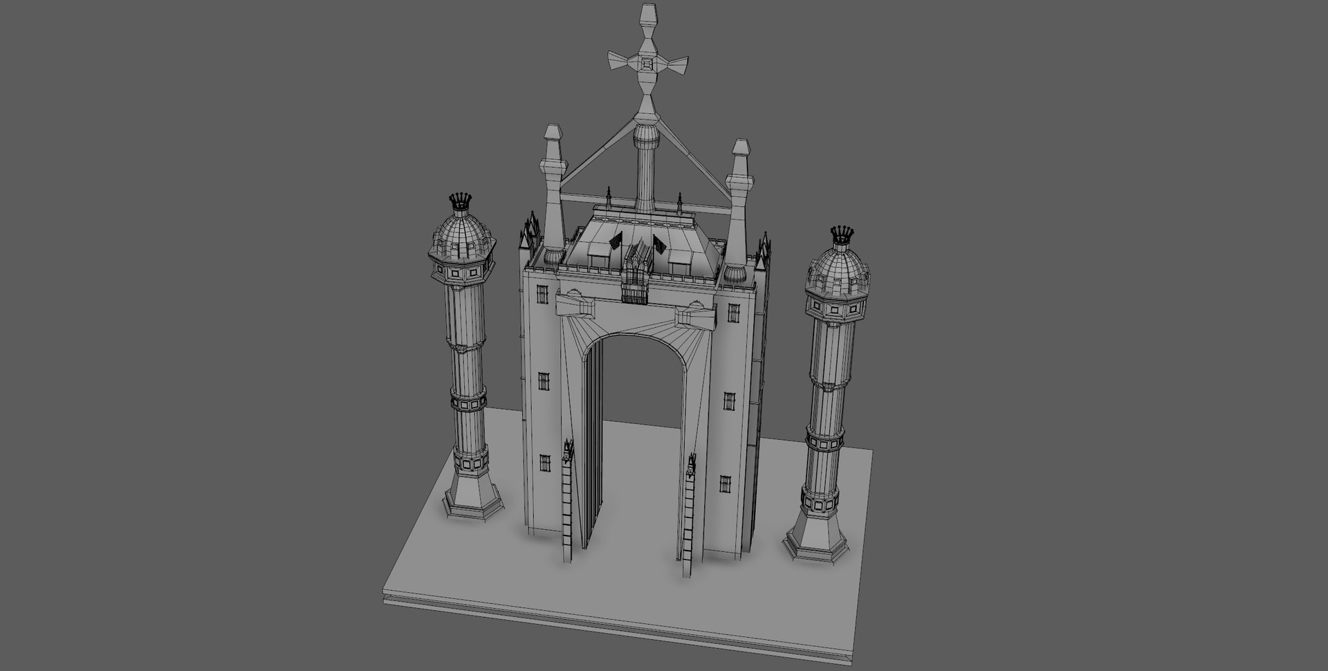 Free Ancient Gate 3D - TurboSquid 2198640