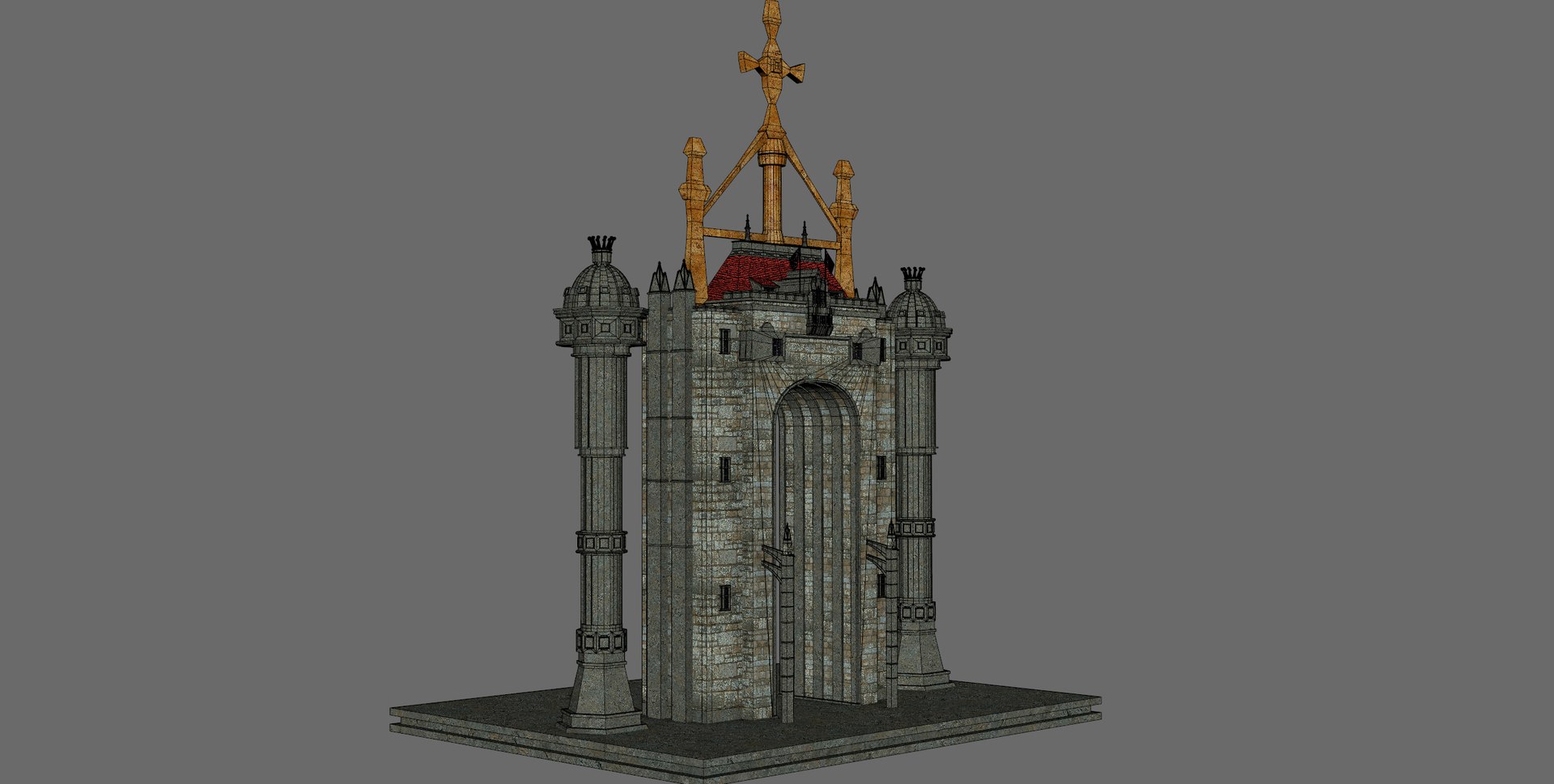 Free Ancient Gate 3D - TurboSquid 2198640