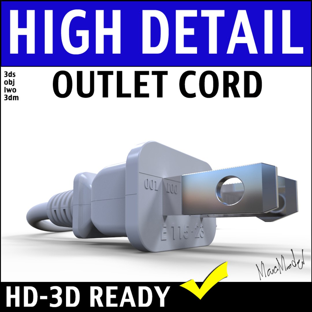 3d Model Electrical Plug Modeled