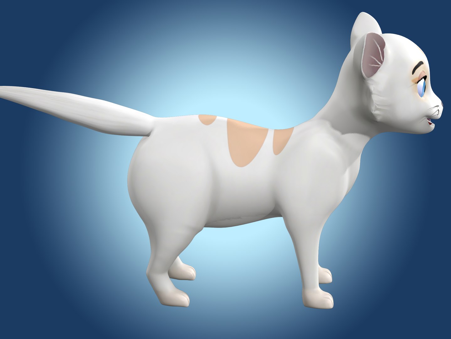 3D Cartoon Cat - TurboSquid 2146017